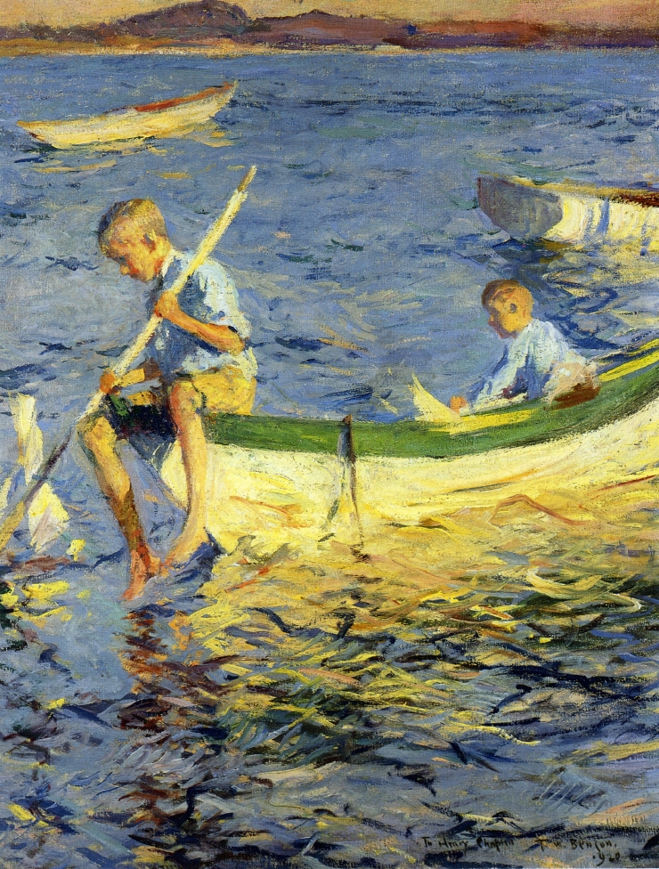 Down to the sea for a summer’s holiday. American. Frank Weston Benson ...